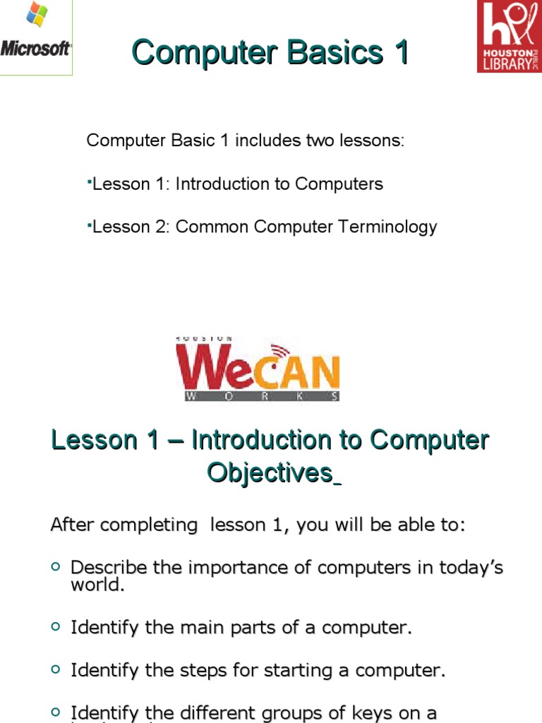 Module1 Computerbasics1 | PDF | Computer Network | Computer Data Storage