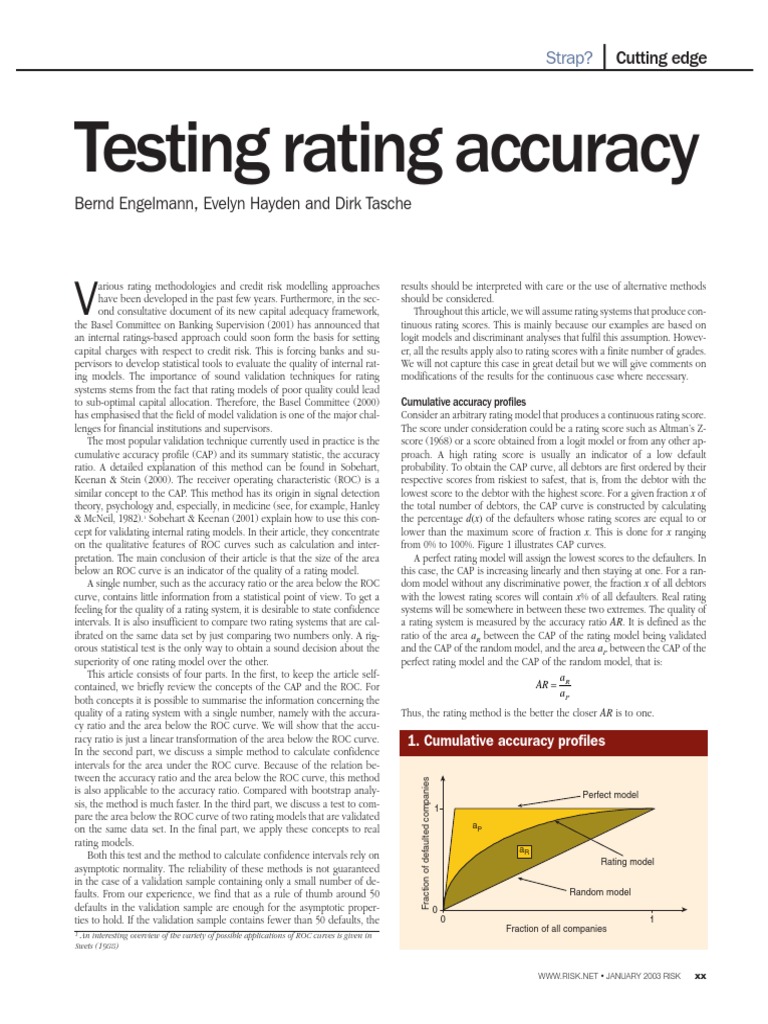 Testing Accuracy Ratio PDF | Download Free PDF | Standard Deviation ...