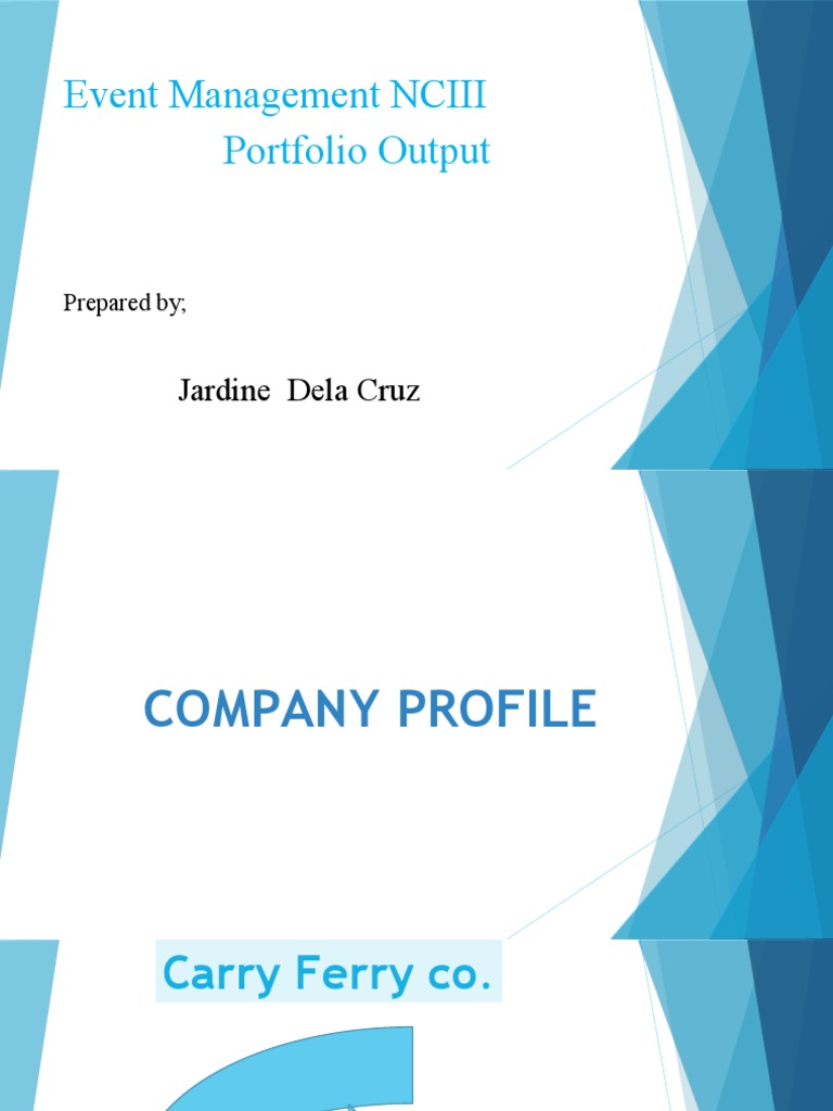 NCIII Event Management Portfolio Sample | PDF | Foods | Cuisine