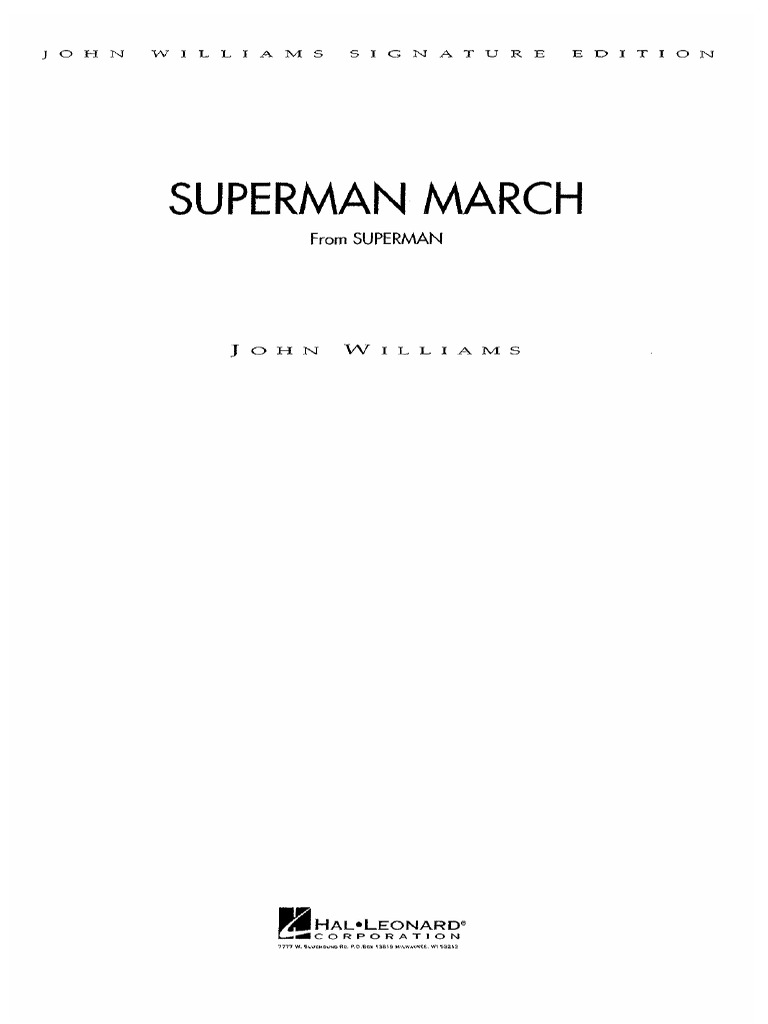 John Williams Superman Theme Full Score 1 PDF | PDF
