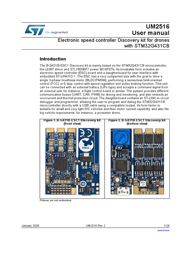 UM2516 User Manual: Electronic Speed Controller Discovery Kit For ...
