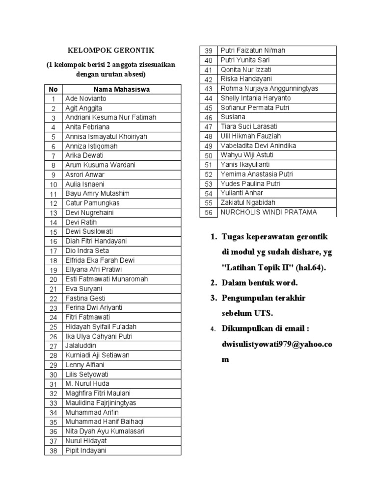 Kelompok Gerontik | PDF