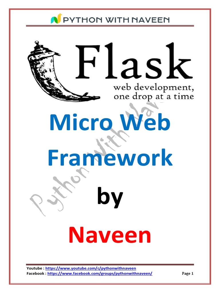 Flask-1 - Python With Naveen PDF | PDF | Python (Programming Language) | Computer Programming