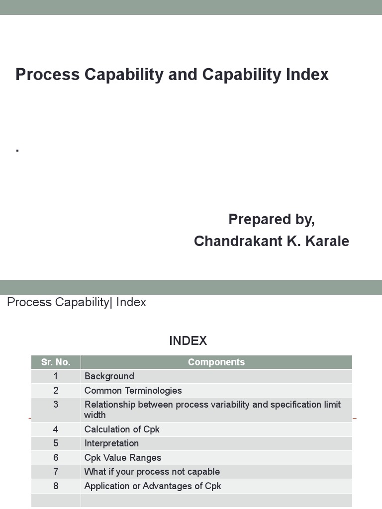 Process_Capability_and_Capability_Index.pptx | Standard Deviation ...