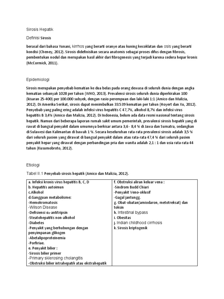 Sirosis Hepatik | PDF