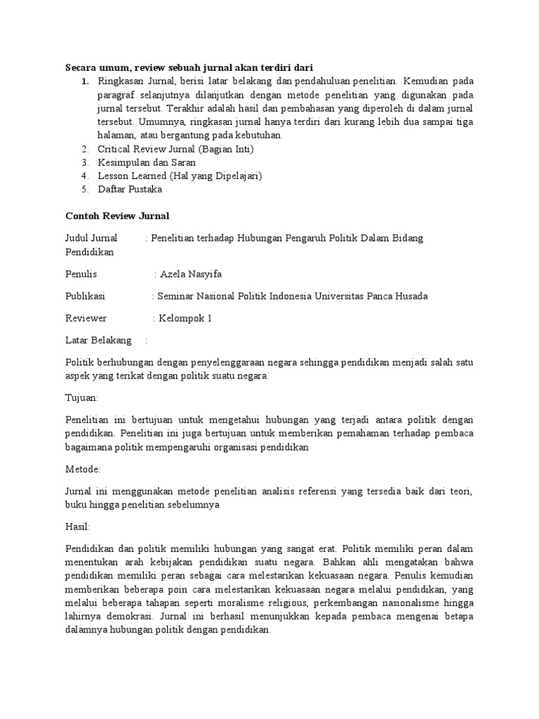 Cara Review Jurnal | PDF