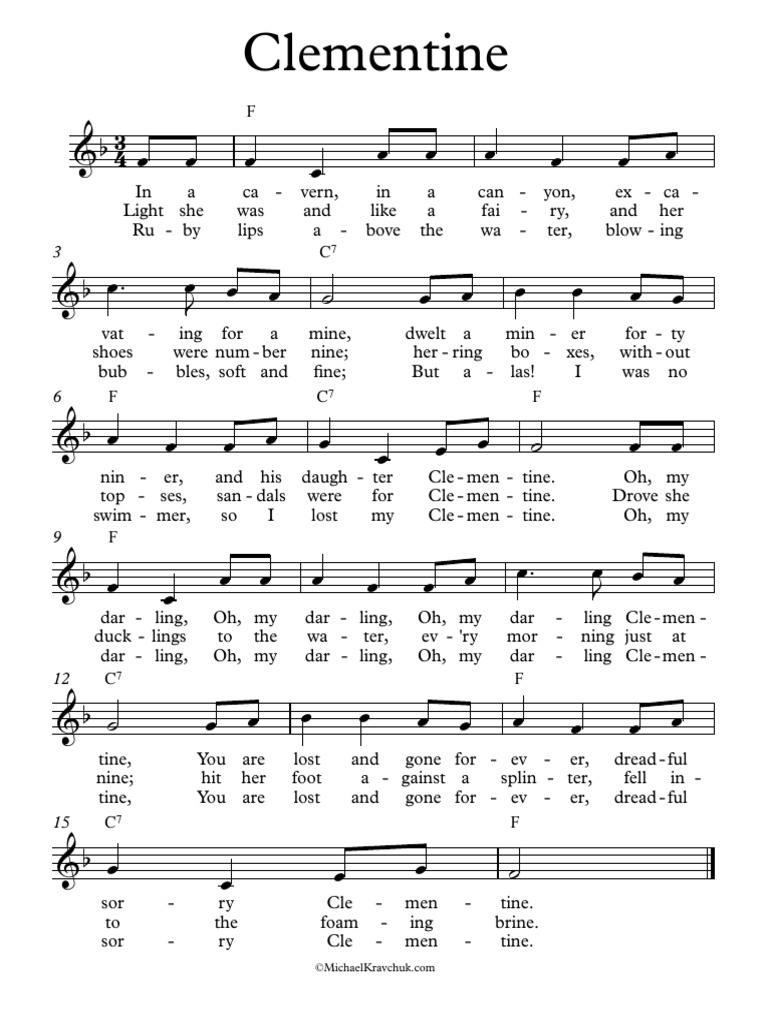 Clementine F Major PDF | PDF