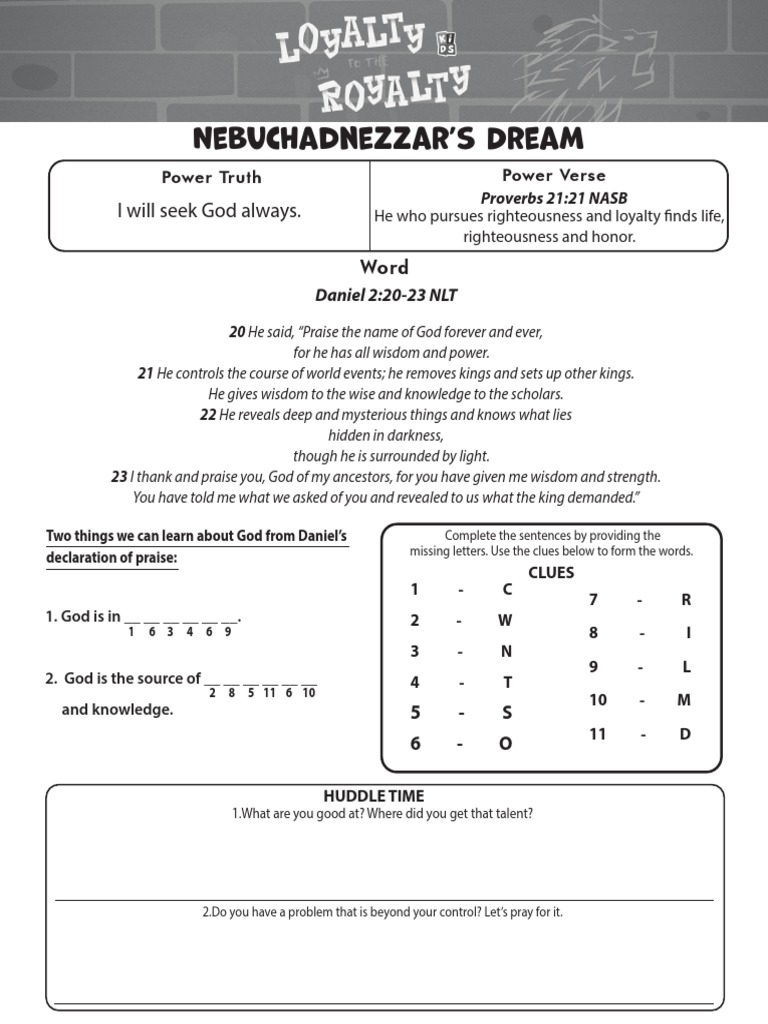 Nebuchadnezzar's Dream Lesson | PDF | Wisdom