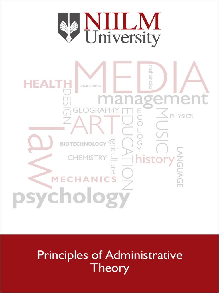 Principles of Administrative Theory | PDF | Public Administration ...