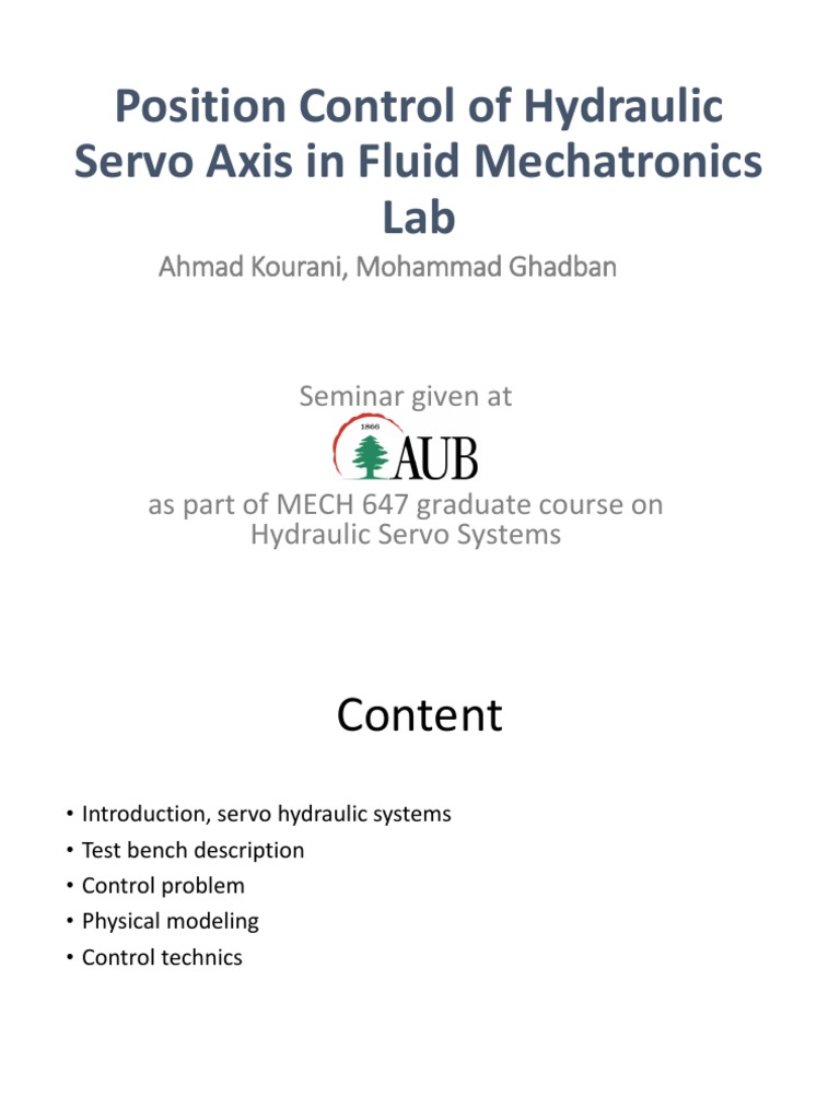 Position Contron of Servo Axis System, Presentation | PDF | Control ...