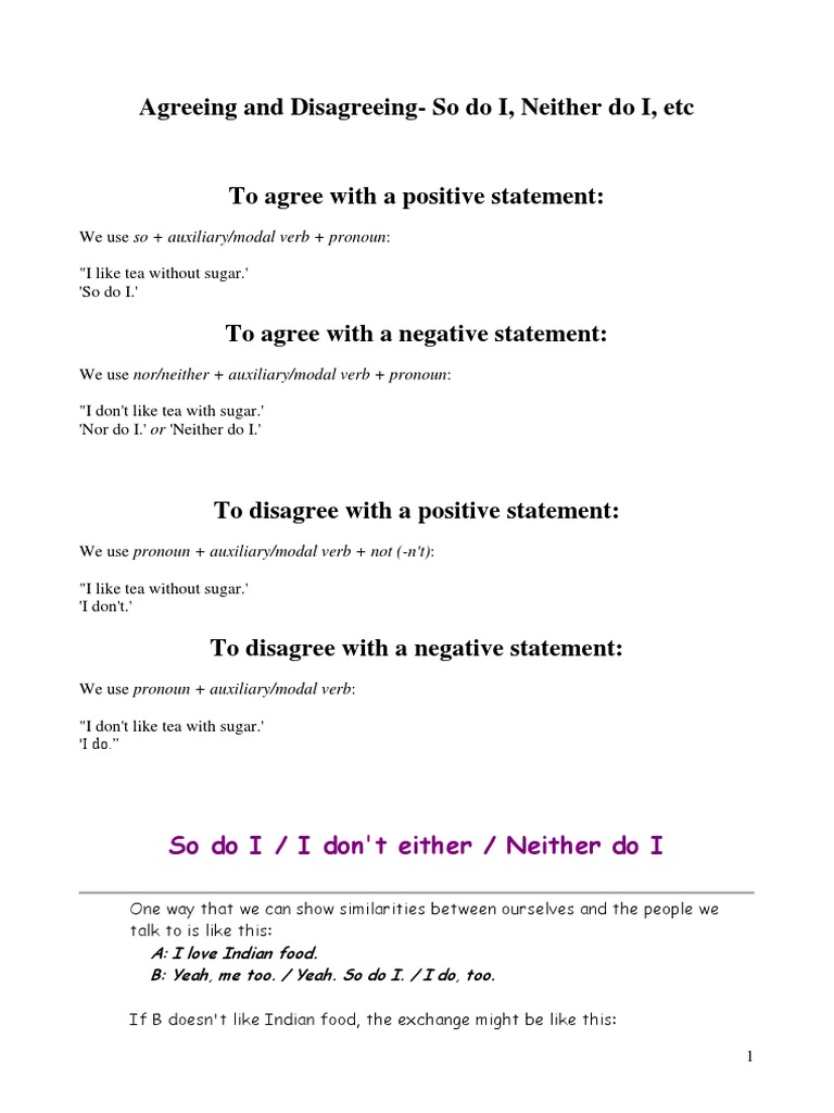 Agreeing and Disagreeing Expressions | PDF | Verb | Argument
