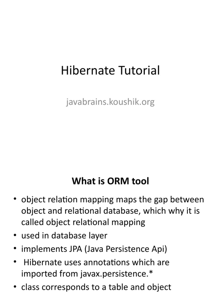 Hibernate Javabrains Koushik Org | PDF | Object (Computer Science) | Computer Data