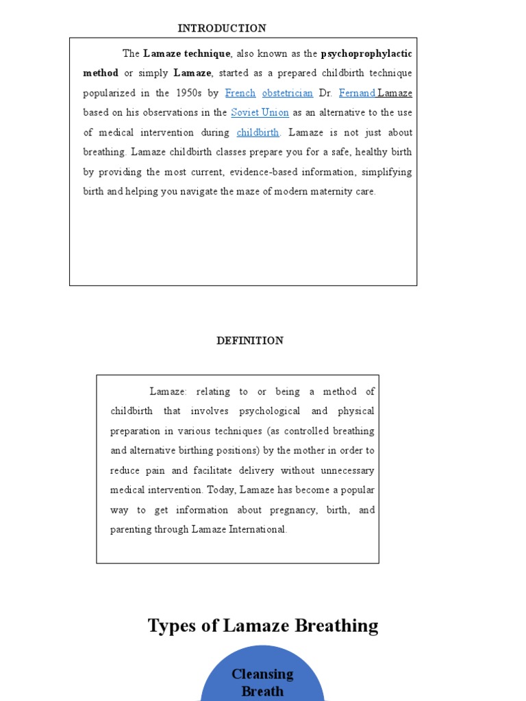 Lamaze Breathing | PDF | Breathing | Childbirth