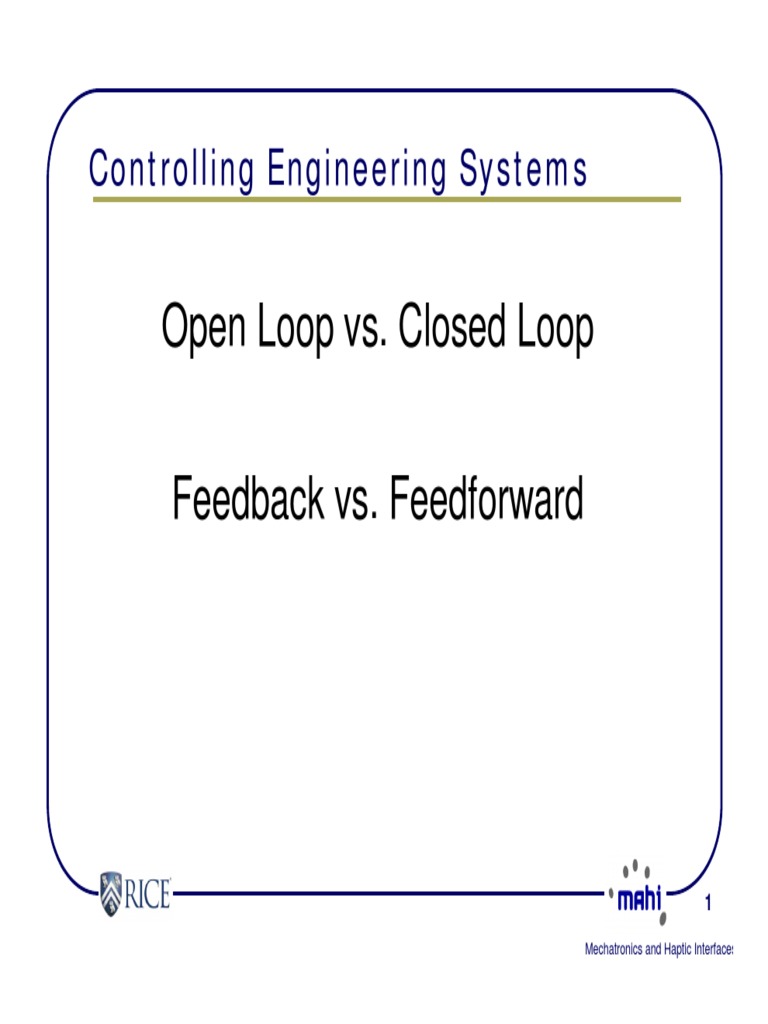 Feedback Vs Feedforward | PDF | Control Theory | Feedback