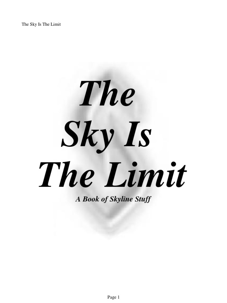 The Sky Is The Limit - A Book of Skyline Stuff | PDF | Nissan | Car ...