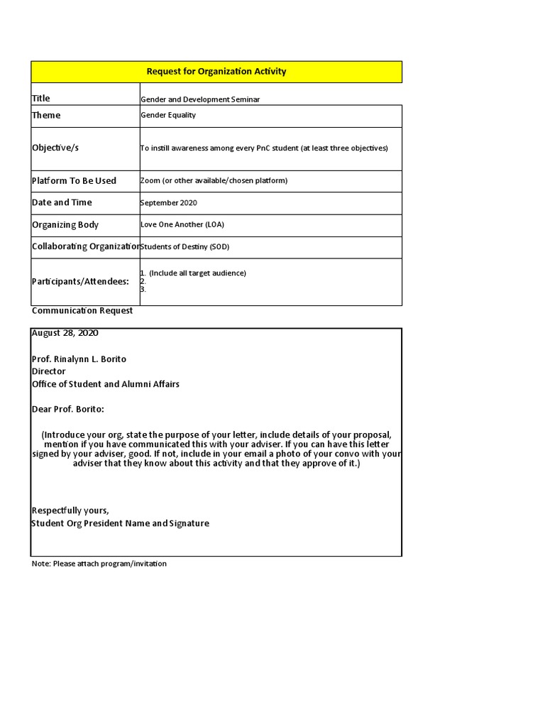 Sample AR For Orgs | PDF