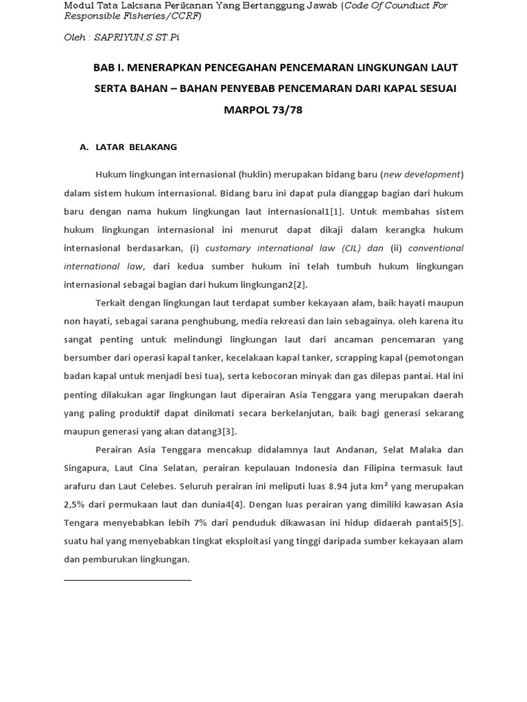 Code of Counduct For Responsible Fisheries CCRF | PDF | Hukum | Sains ...