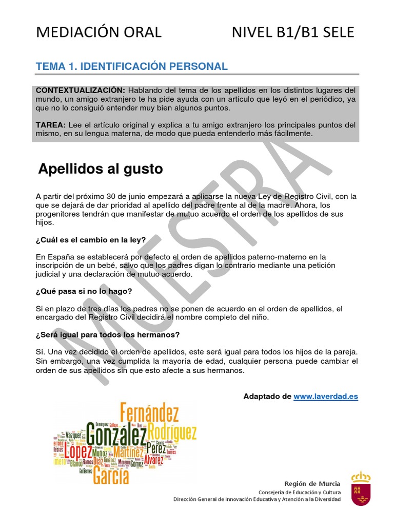 b1 b1 Sele Muestra Mediacion Oral | PDF