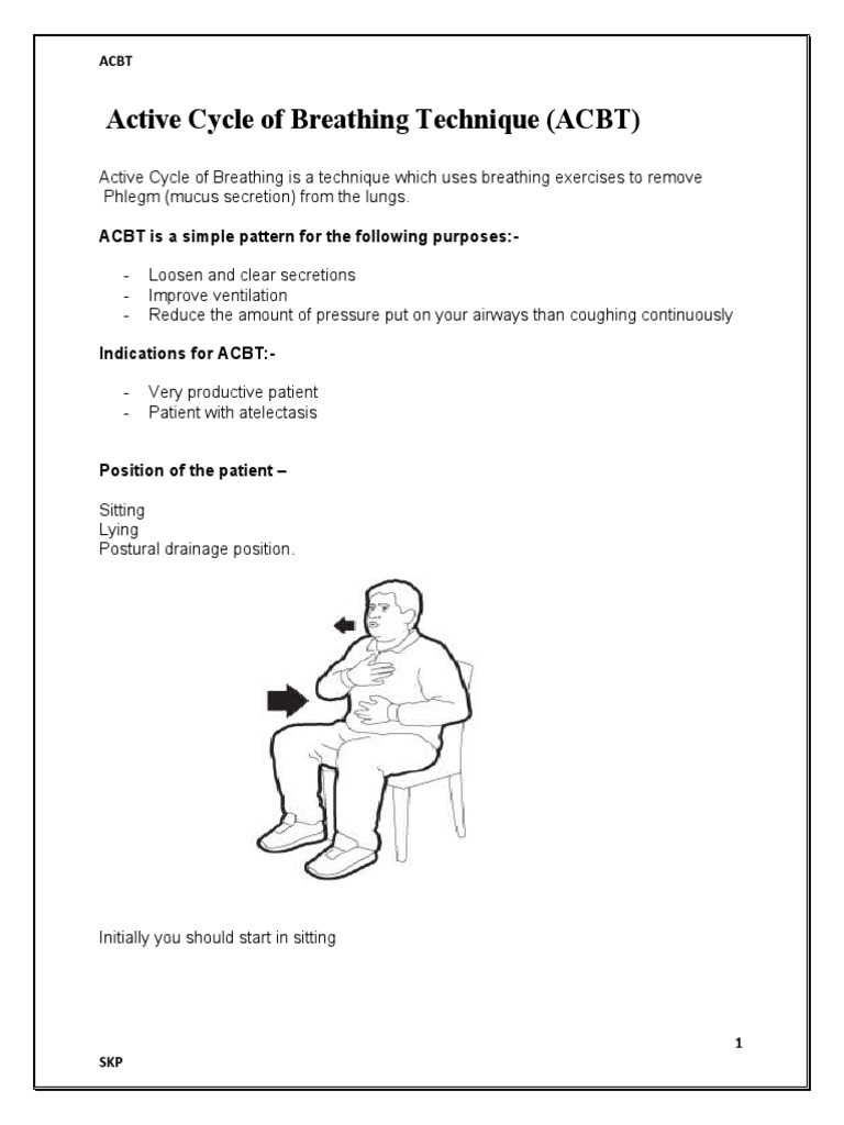 Active Cycle of Breathing Technique | PDF | Breathing | Respiratory Tract