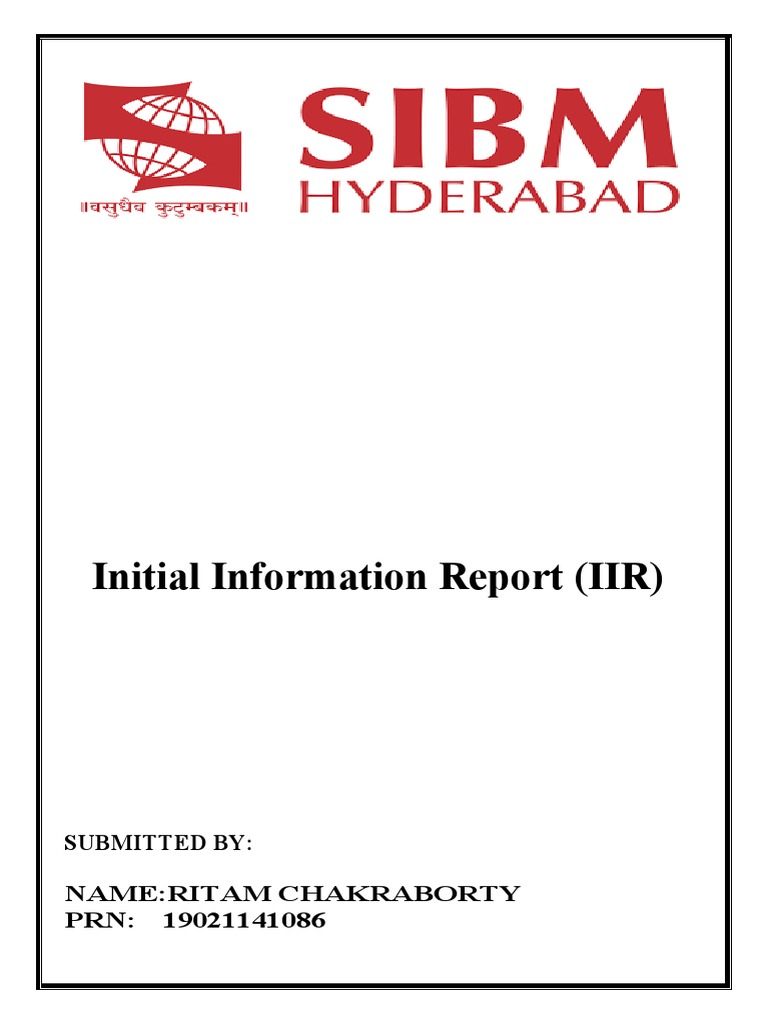 Initial Information Report | PDF