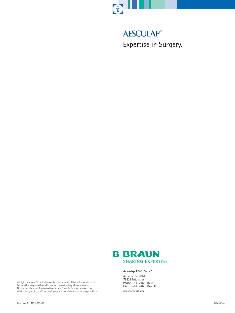 Expertise in Surgery.: Aesculap AG & Co. KG | PDF | Surgical Suture ...