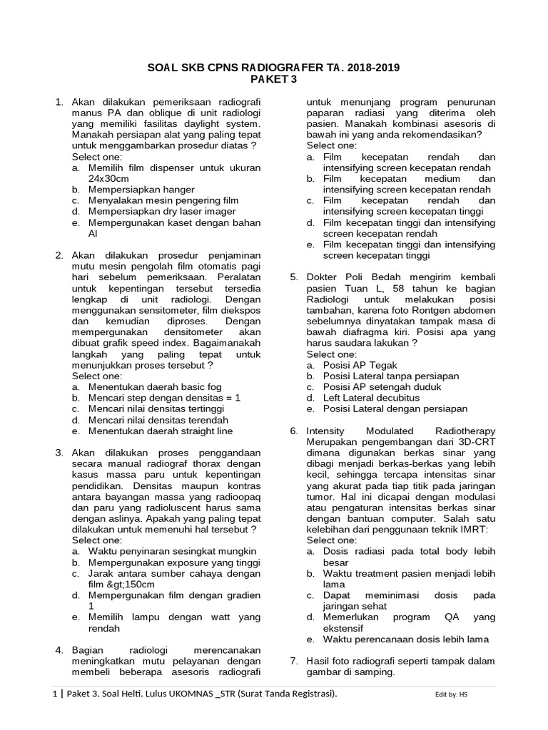 Paket 3 Radiografer | PDF