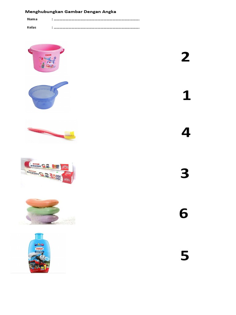 Menghubungkan Gambar - Angka | PDF