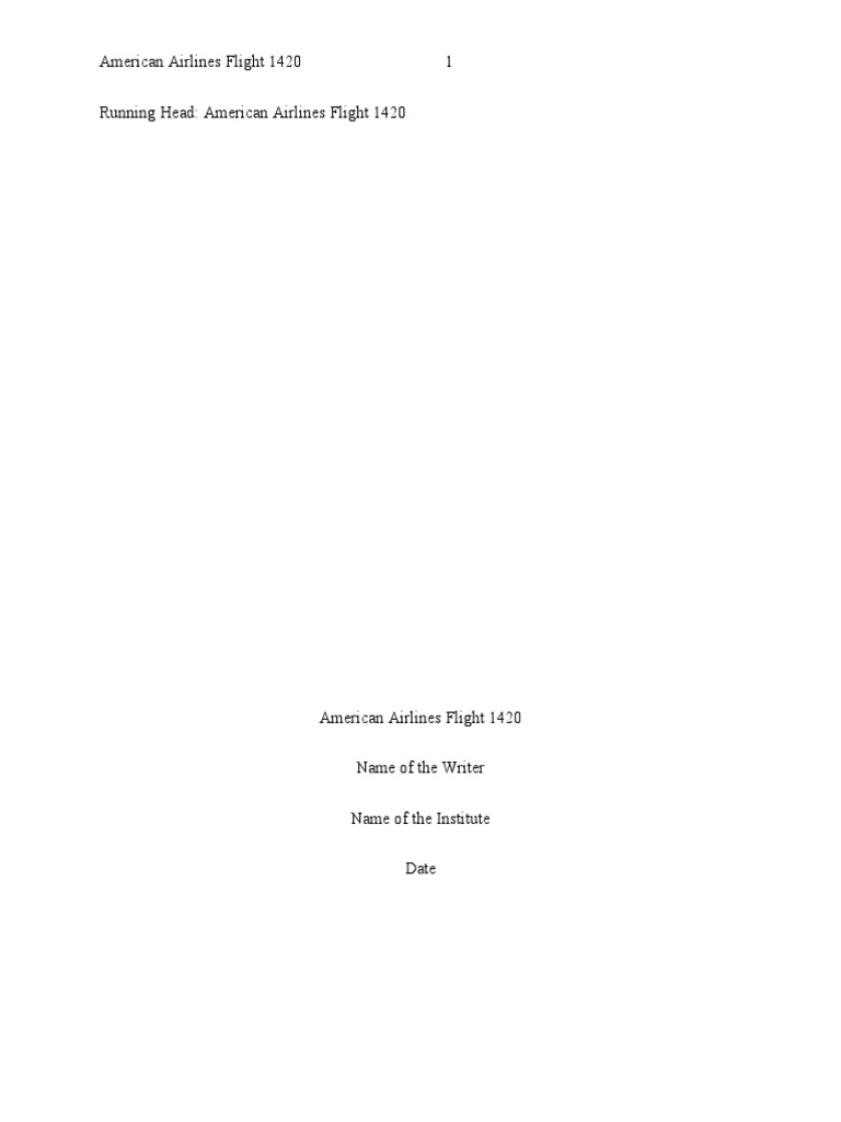 AA Flight 1420 Crash Due to Severe Weather | PDF | Air Traffic Control ...