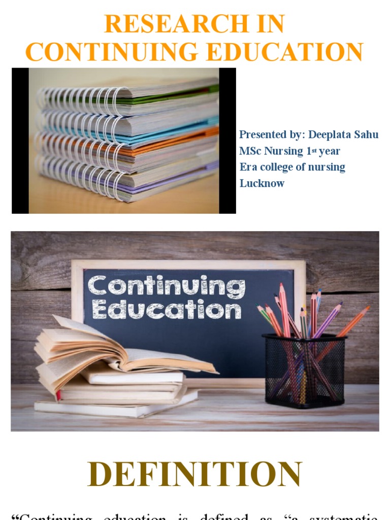 Research in Continuing Education | PDF | Nursing | Behavior Modification