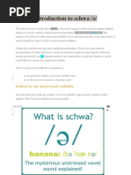 Schwa Sound List of Words | PDF | Stress (Linguistics) | Phonetics