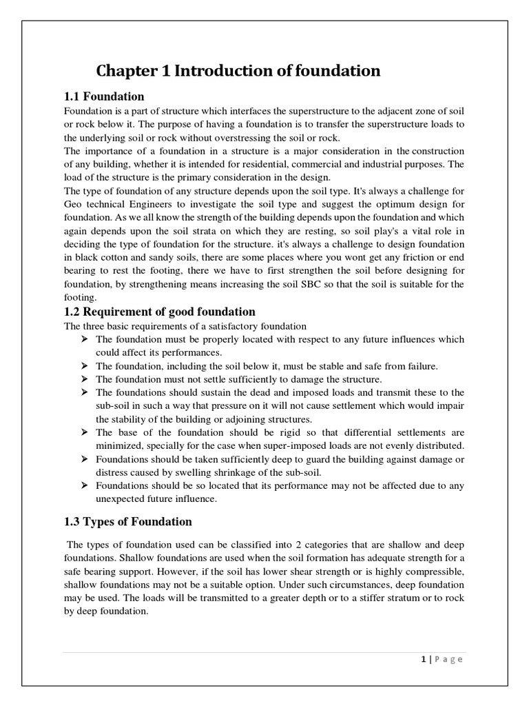 RR Study On Different Type of Foundation | PDF | Deep Foundation ...