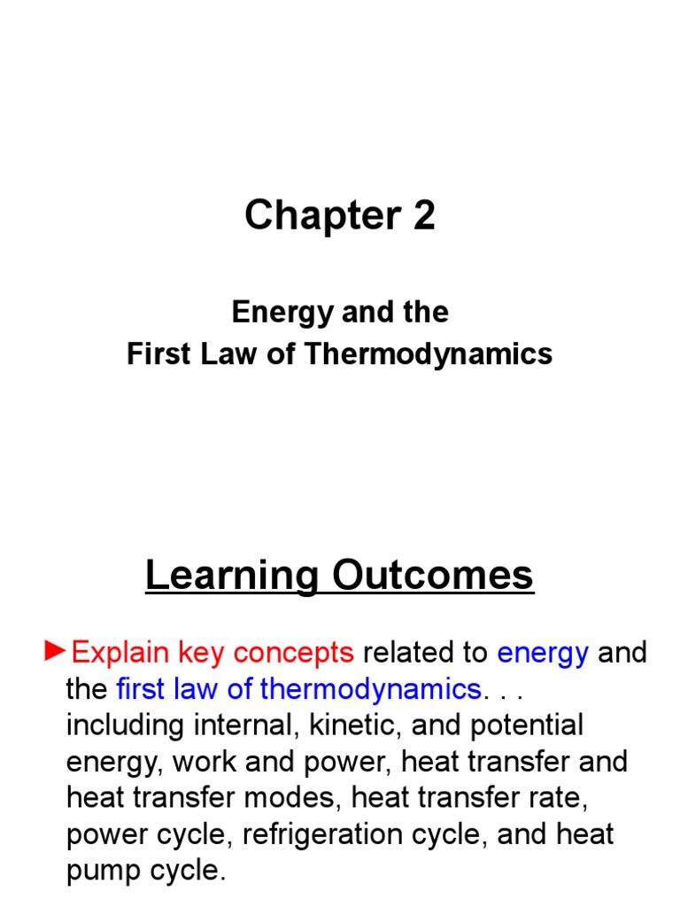 Energy and The First Law of Thermodynamics | Download Free PDF ...
