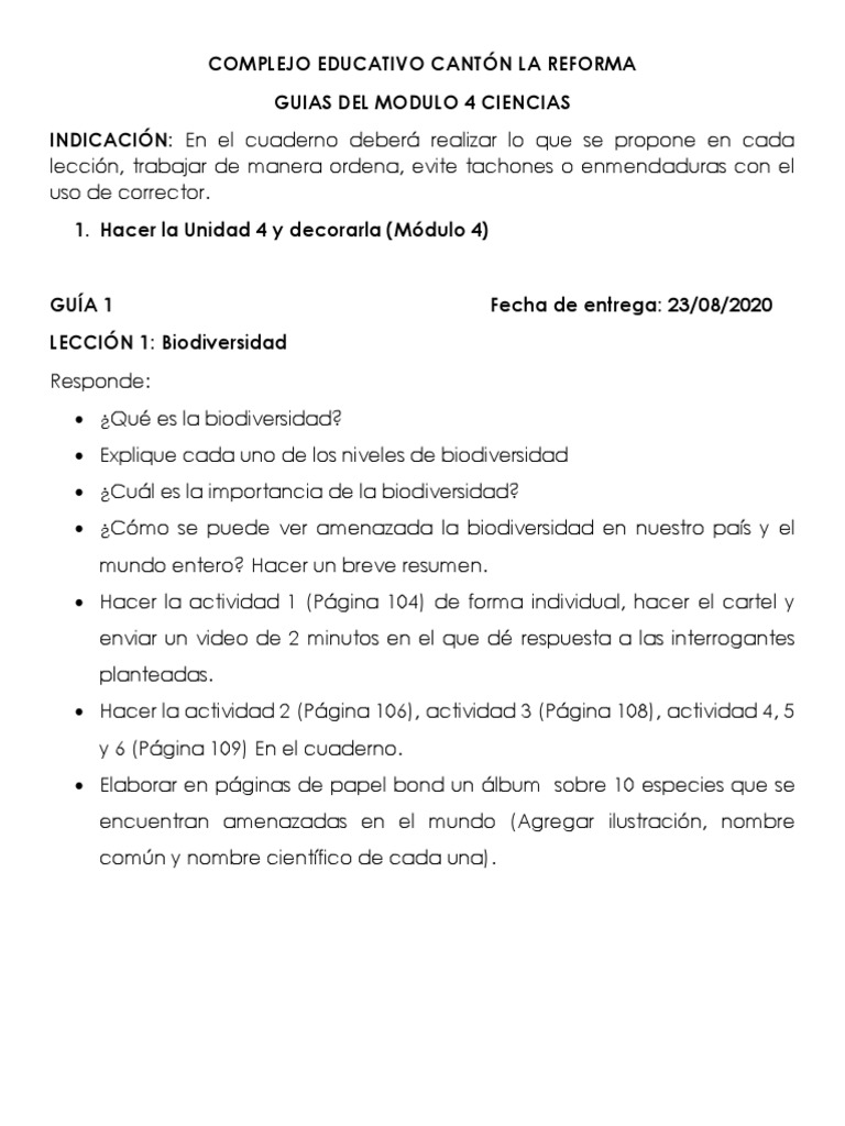Guia 1 y 2 Modulo 4 CCNN PDF | PDF