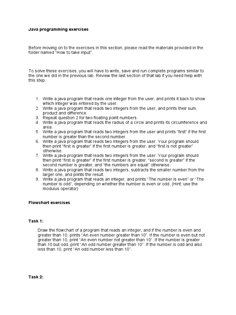 Java Programming Exercises | PDF | Numbers | Number Theory