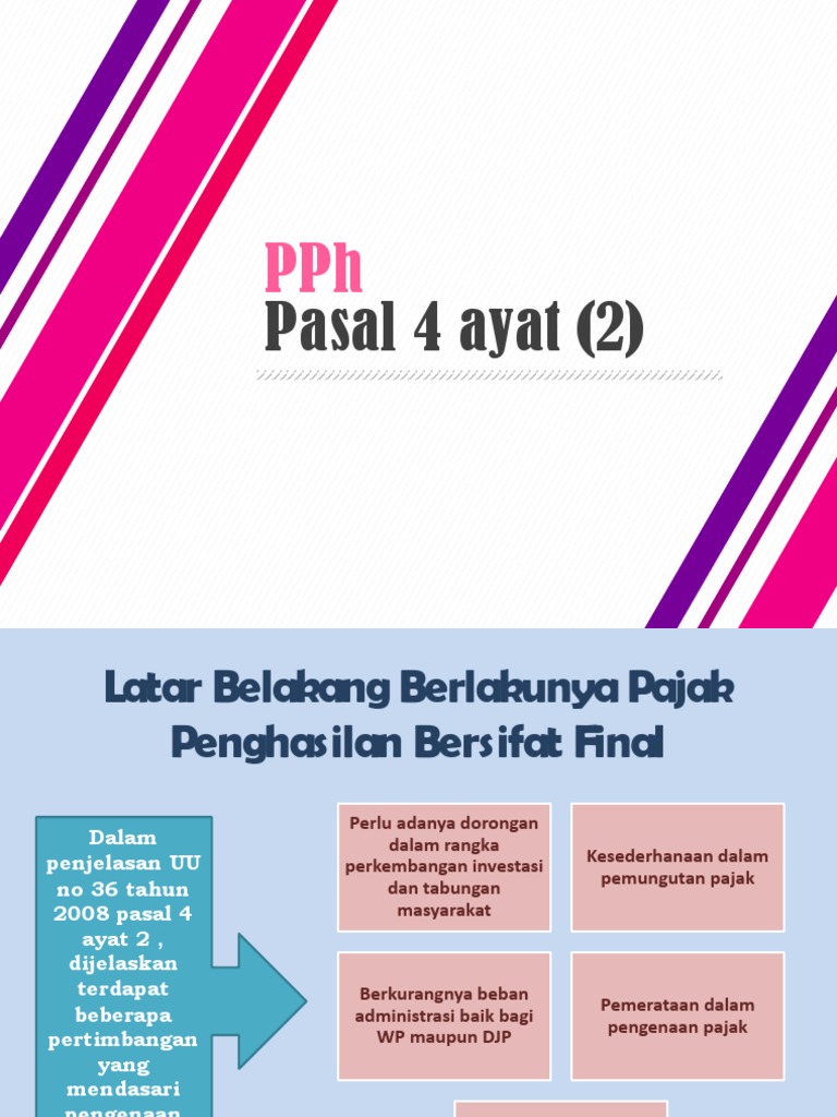 PPh Final Pasal 4 Ayat 2: Penjelasan dan Tarif | PDF
