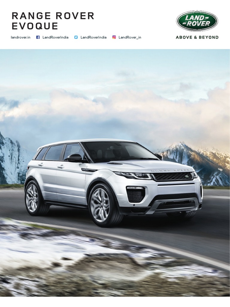 Range Rover Evoque Spec sheet-MY18 | Download Free PDF | Headlamp | Off ...
