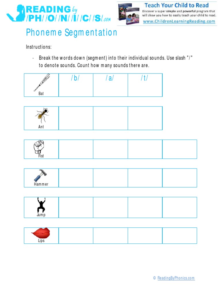 Phoneme Segmentation 1 PDF | PDF