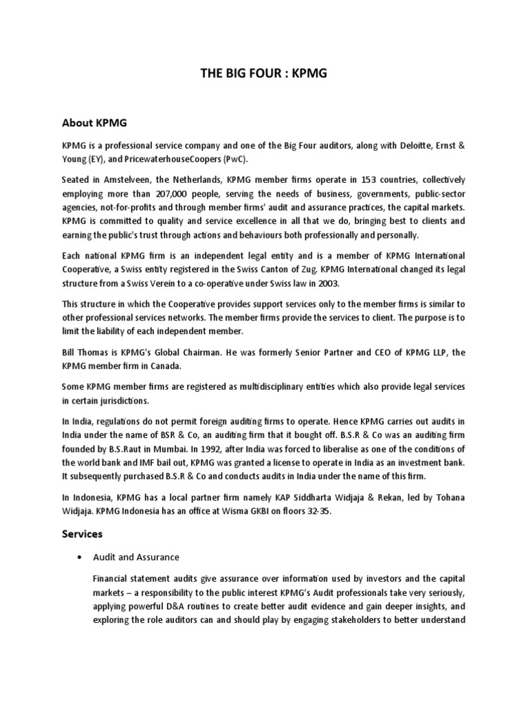 KPMG Audit | PDF | Audit | Financial Audit