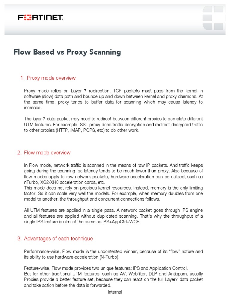 Flow-Based Vs Proxy Scanning | PDF | Proxy Server | Internet Protocols