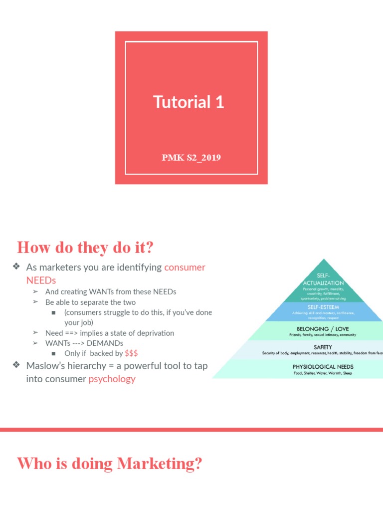 Tutorial Intro To Marketing | PDF