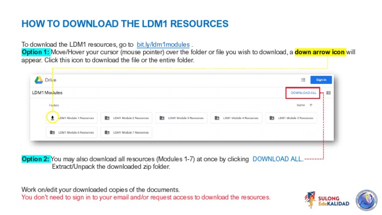 How To Download The LDM1 Resources | PDF