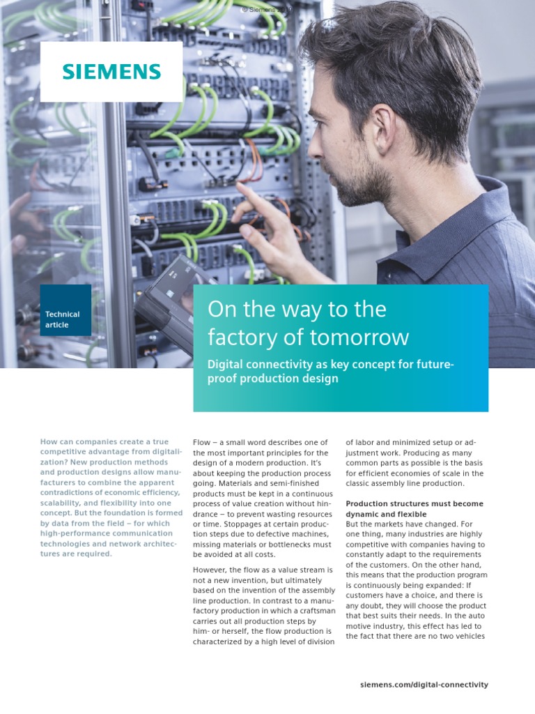 Digital Connectivity Factory of Tomorrow | PDF | Computer Network ...