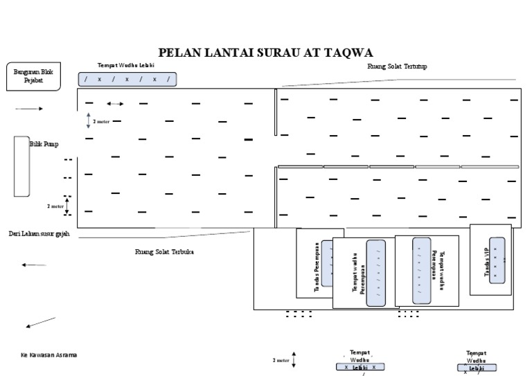 Pelan Lantai Surau at Taqwa | PDF