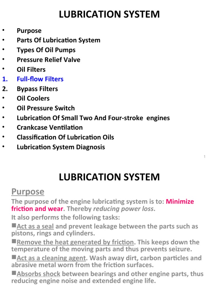 Engine Lubrication System Overview | PDF | Internal Combustion Engine ...