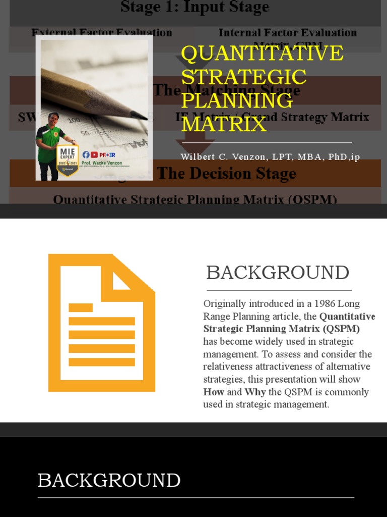 QSPM: A Guide to Strategic Planning | PDF | Business | Finance & Money ...