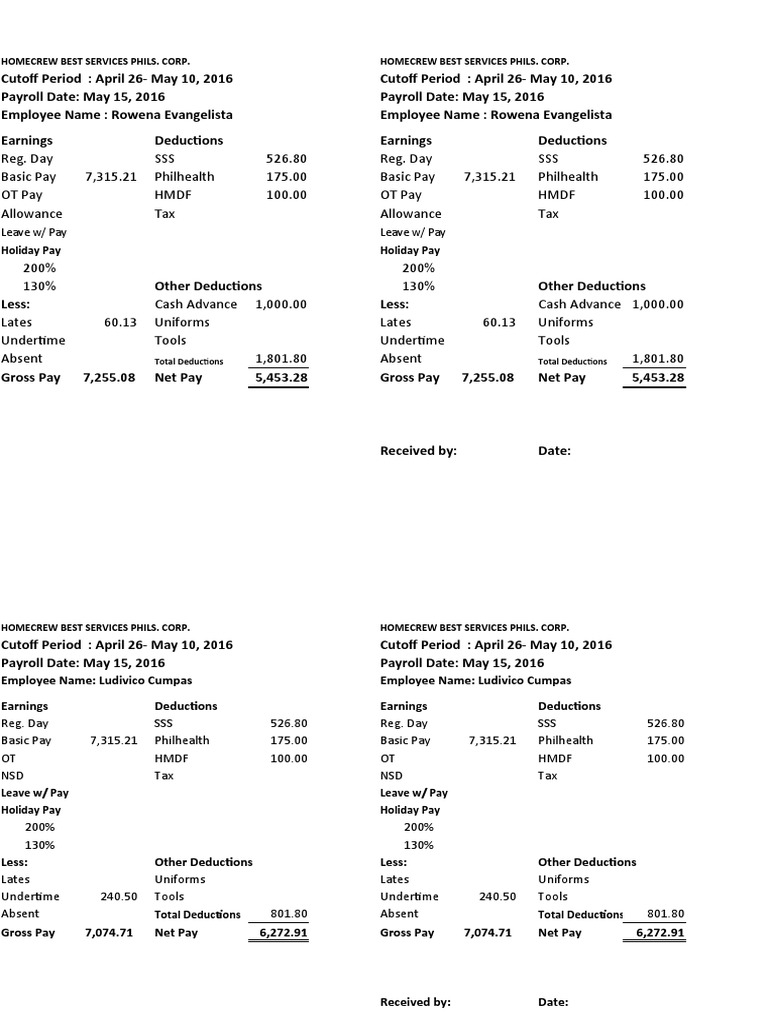 Leave W/ Pay Leave W/ Pay: Holiday Pay Holiday Pay | PDF | Payroll ...