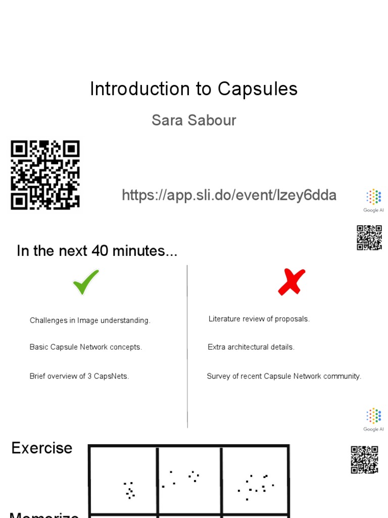 Introduction To Capsules: Sara Sabour | PDF | Cybernetics ...