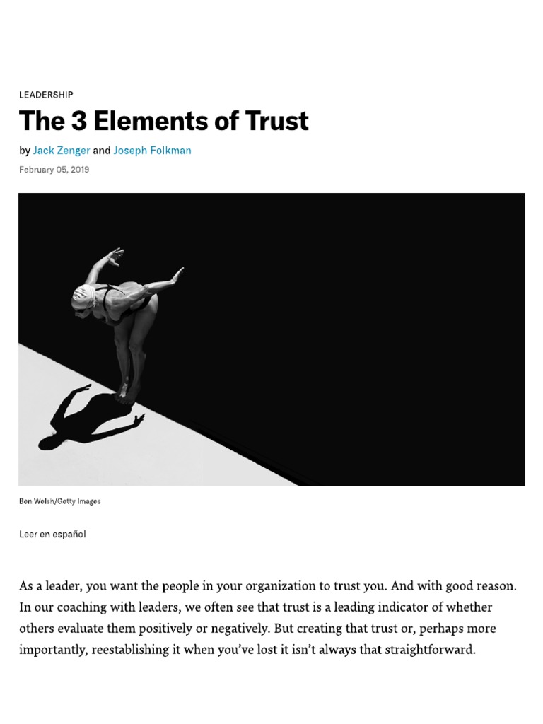 The 3 Elements of Trust | PDF