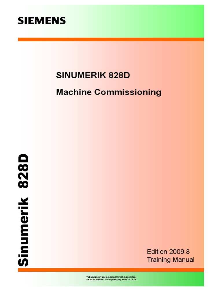 Sinumerik - 828D - Machine Commissioning - 2009 PDF | Download Free PDF | Password ...