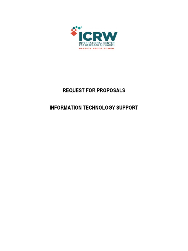 Request For Proposals Information Technology Support | PDF | Computer Network | Computer Hardware